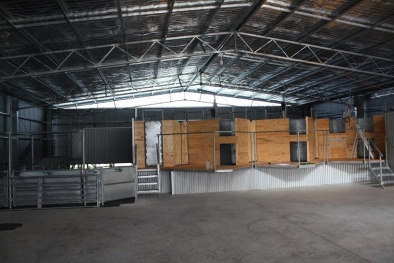 3 stand sawtooth inside 18m span shed - Action Steel