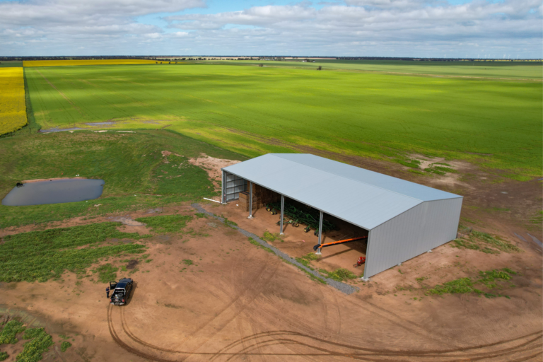 36m x 24m x 7.5m open-front hay shed - Action Steel