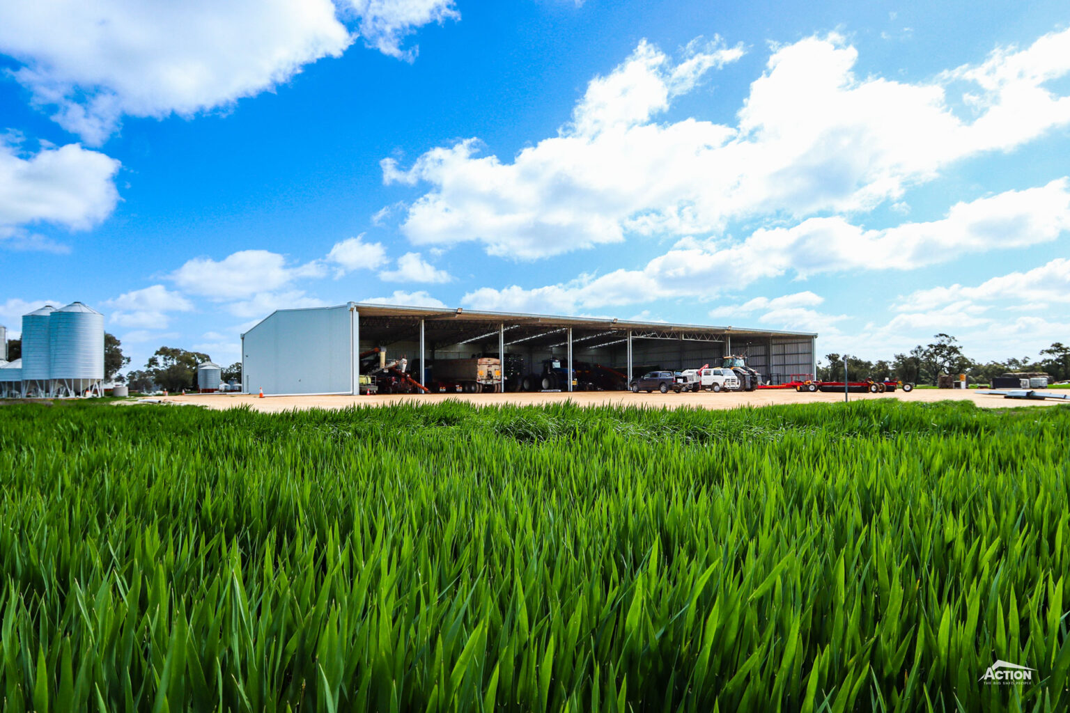 56m x 30m x 6.75m machinery shed - Action Steel