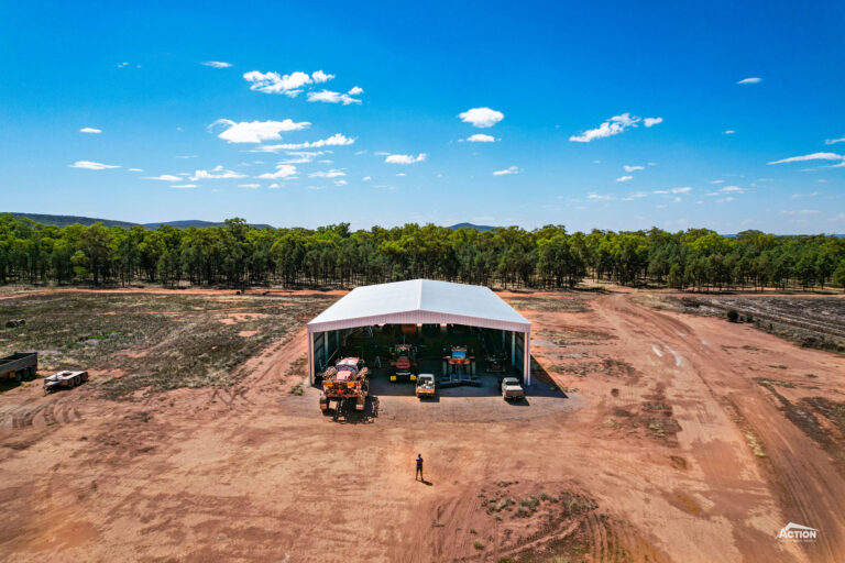 Stuart's Drive-Through Shed For Easy Machinery Storage - Action Steel
