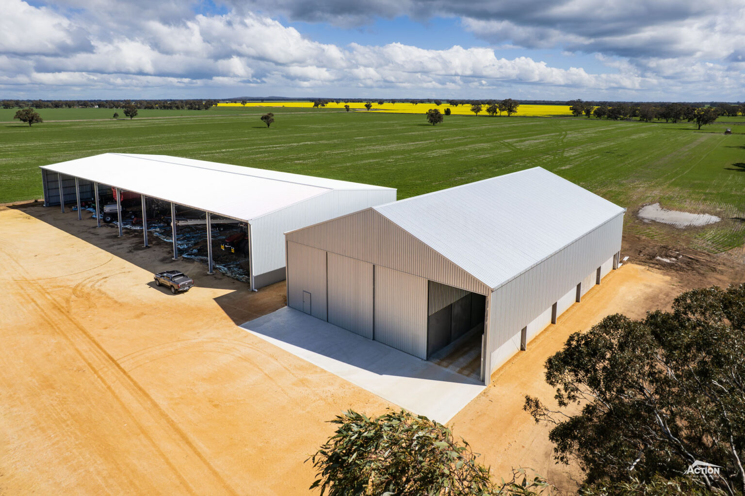 Segregated Grain Shed Providing Storage For Harvest & Cropping - Action ...